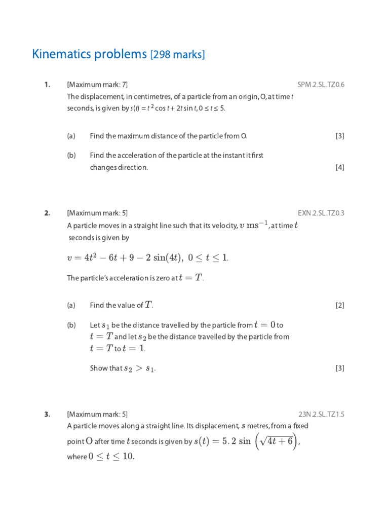 Kinematics problems (3)_removed | PDF
