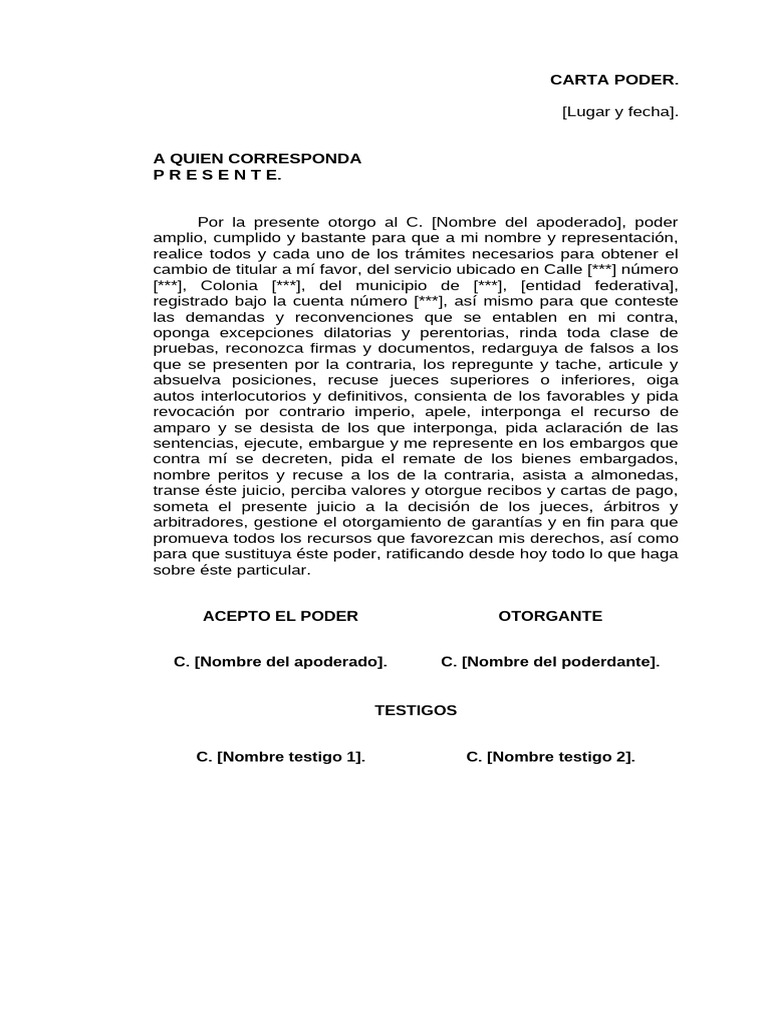 Carta Poder Izzi | PDF
