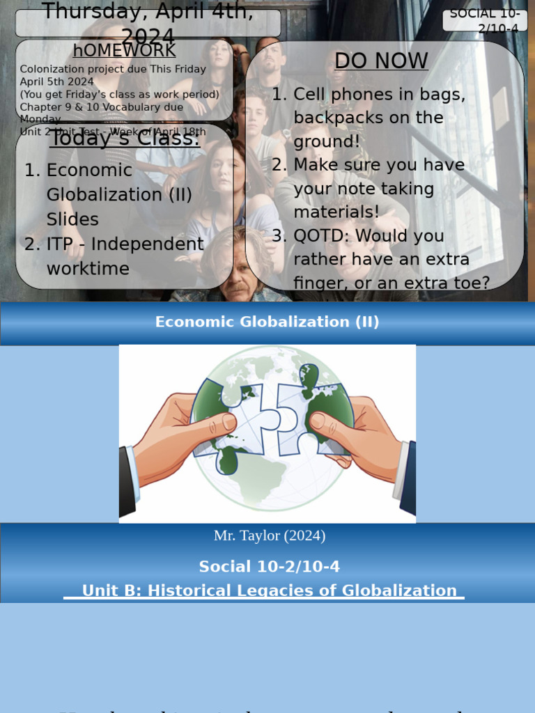 Social 10-2 - Economic Globalization (II) Slides | PDF