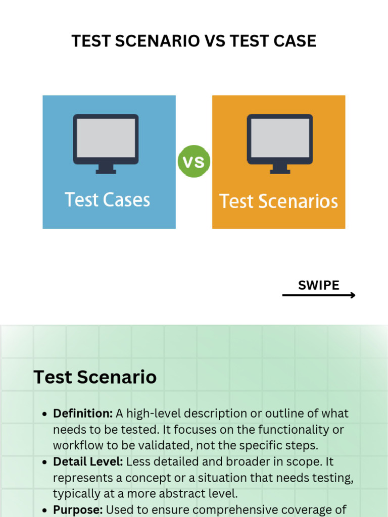 Test Scenario Vs Test Case | PDF