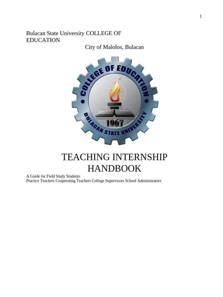 Bulsu Teaching Internship Handbook | PDF | Lesson Plan | Teachers