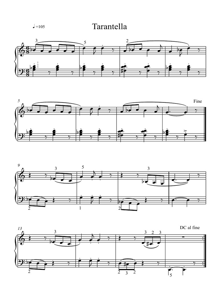 LA TARANTELLA ESTUDIO PARA PIANO | PDF
