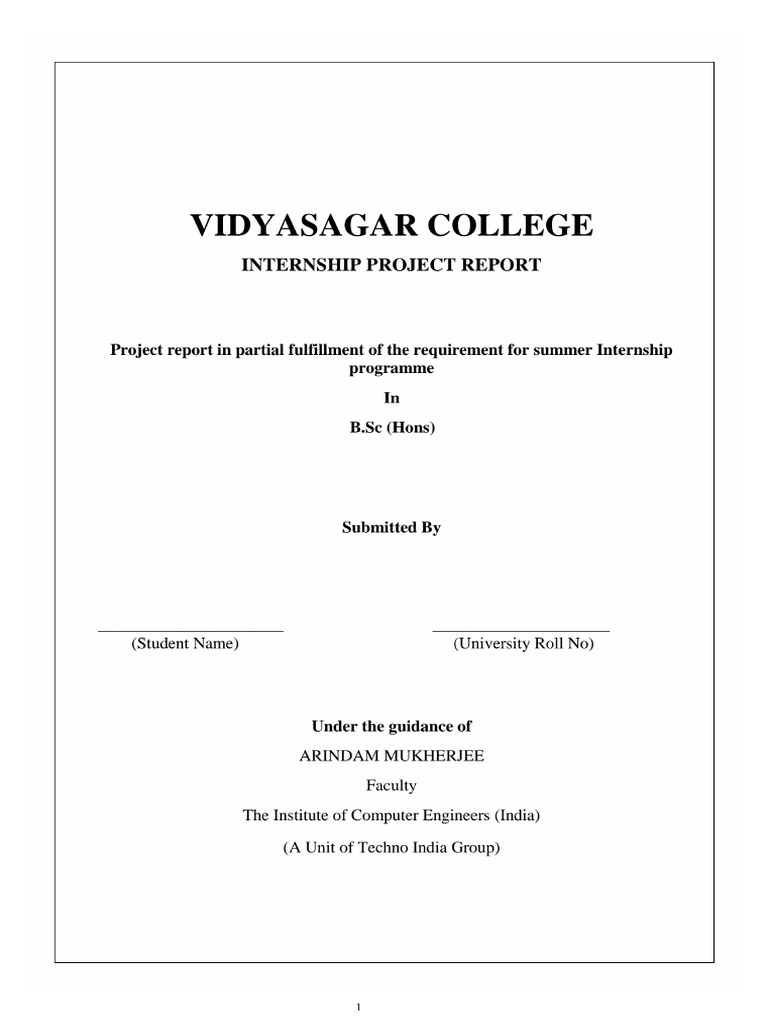 Internship Project Report For Web Design - Chemistry | PDF
