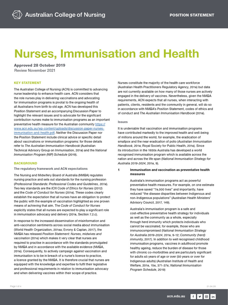 position-statement-nurses-immunisation-and-health | PDF