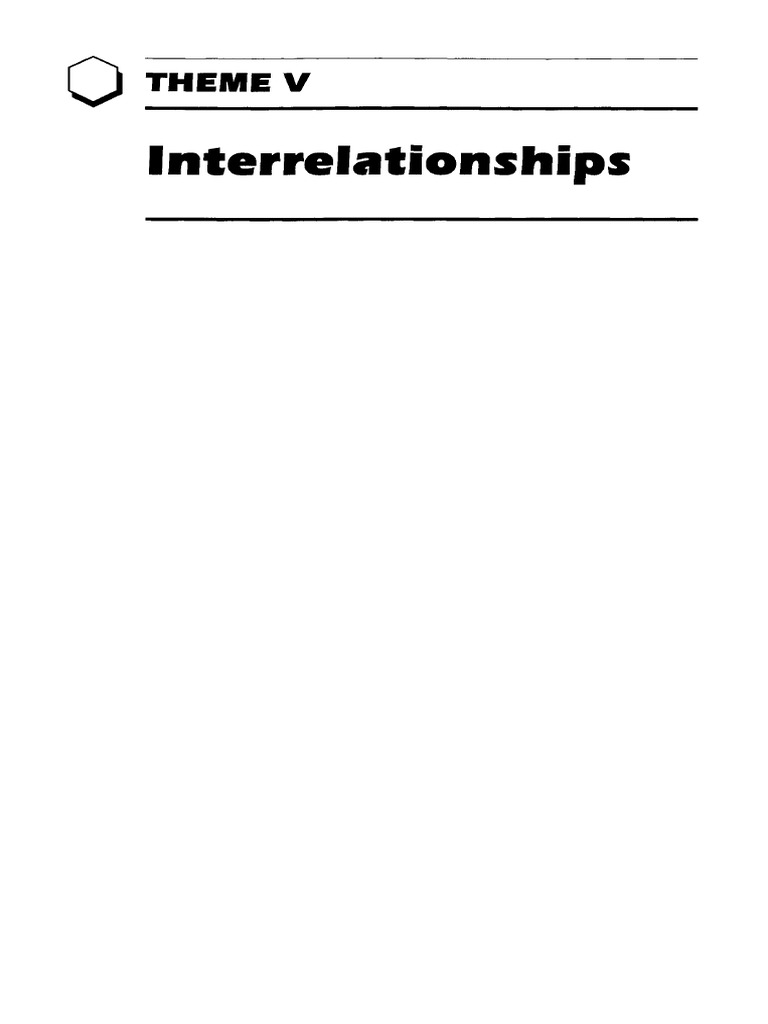 Interrelationships: Theme V | PDF