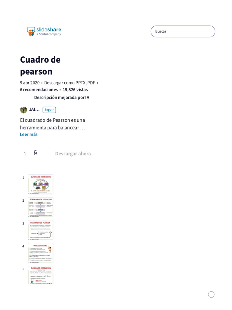 Cuadro de Pearson | PDF