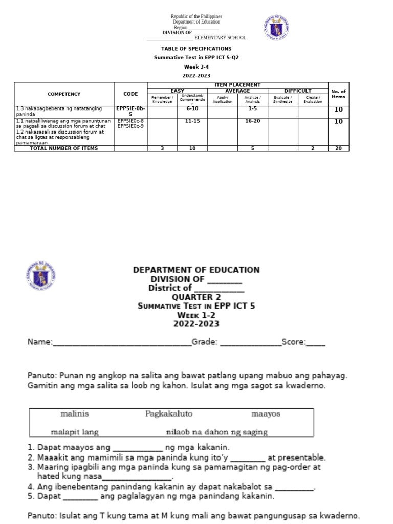 ST2_EPP-ICT-5_Q2 | PDF