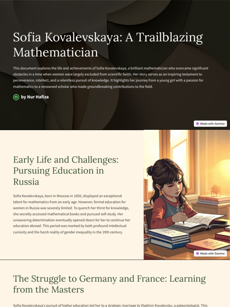 Sofia-Kovalevskaya-A-Trailblazing-Mathematician | PDF
