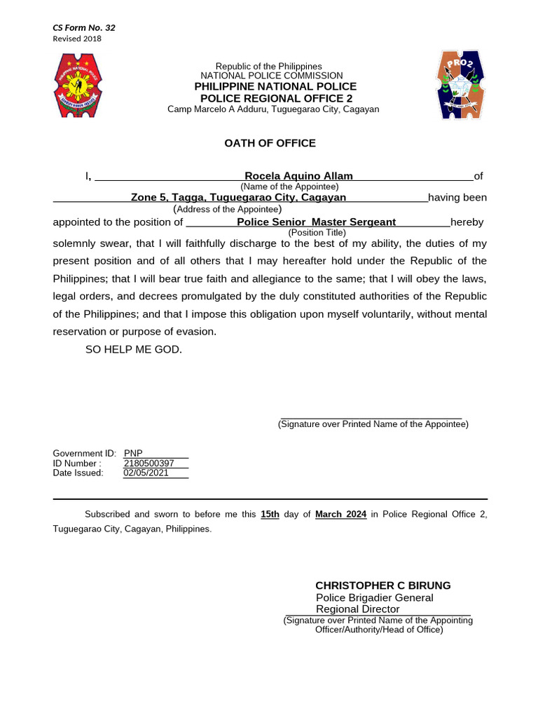 Oath Office NEW | PDF