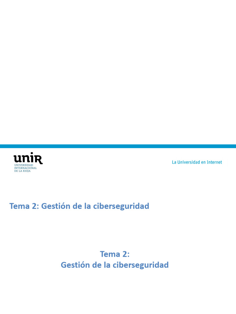 PRESENTACION-TEMA2-Gestión+de+la+ciberseguridad | PDF