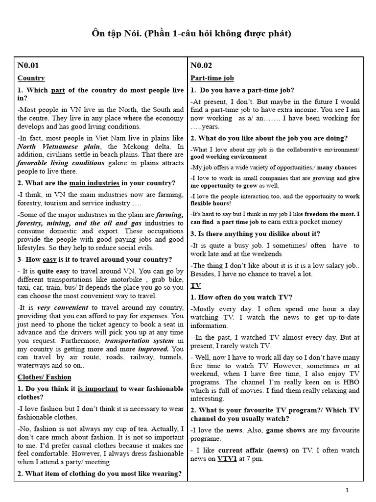 Speaking Vstep | PDF