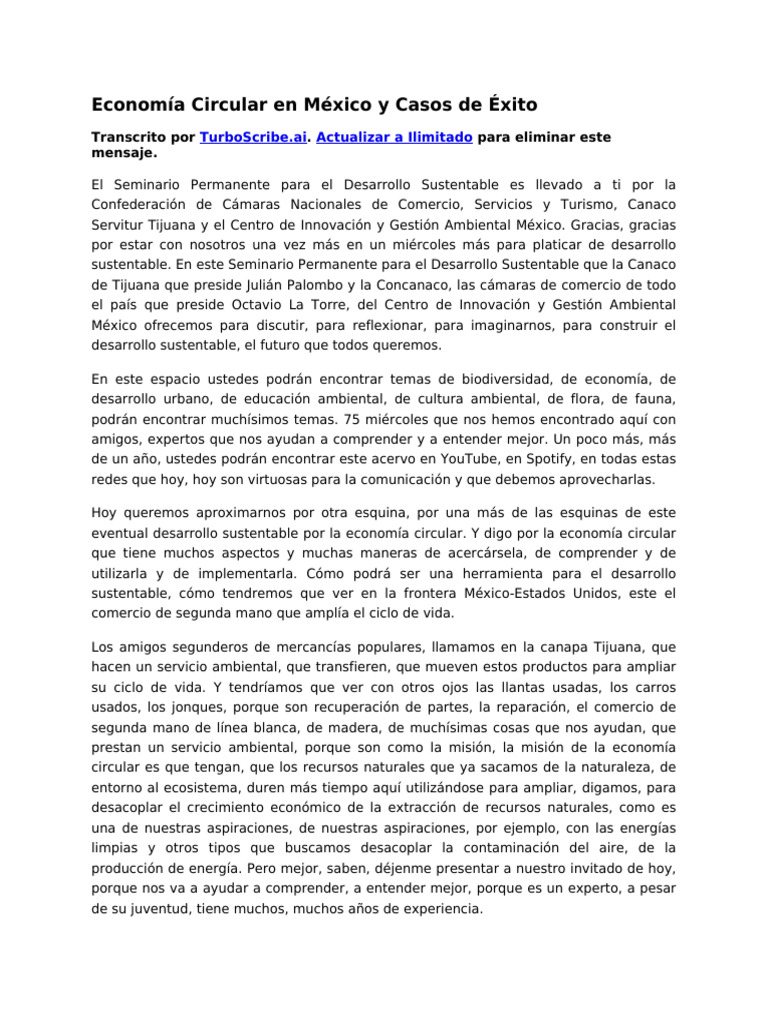 Economía Circular en México: Claves y Éxitos | PDF | Residuos | Business