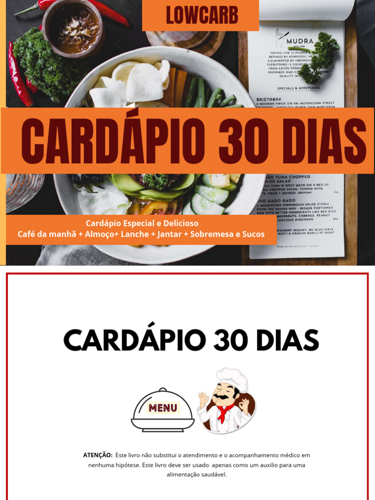 Cardapio 30 Dias Lowcarb | PDF