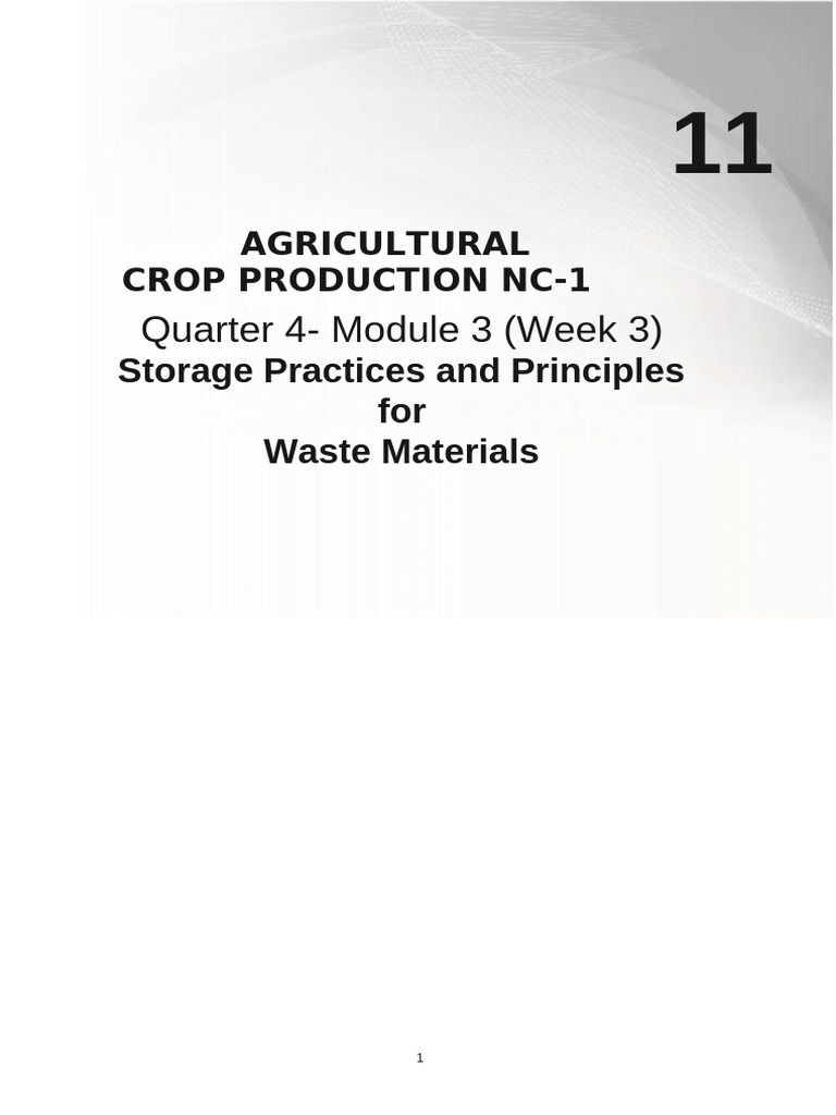 Agricrop 11 Q4 Module 3 | PDF