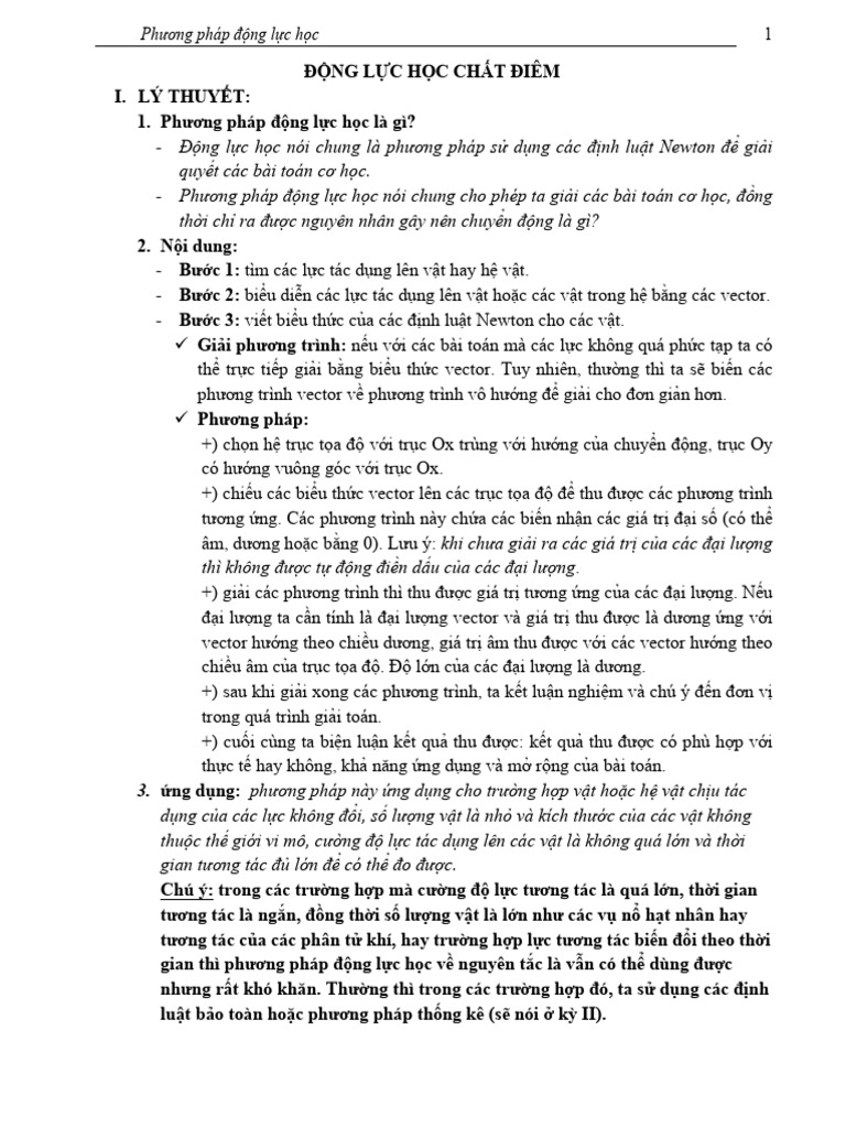 Phuong Phap Dong Luc Hoc | PDF