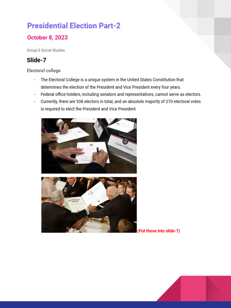 Presidential Election Part 2 | PDF