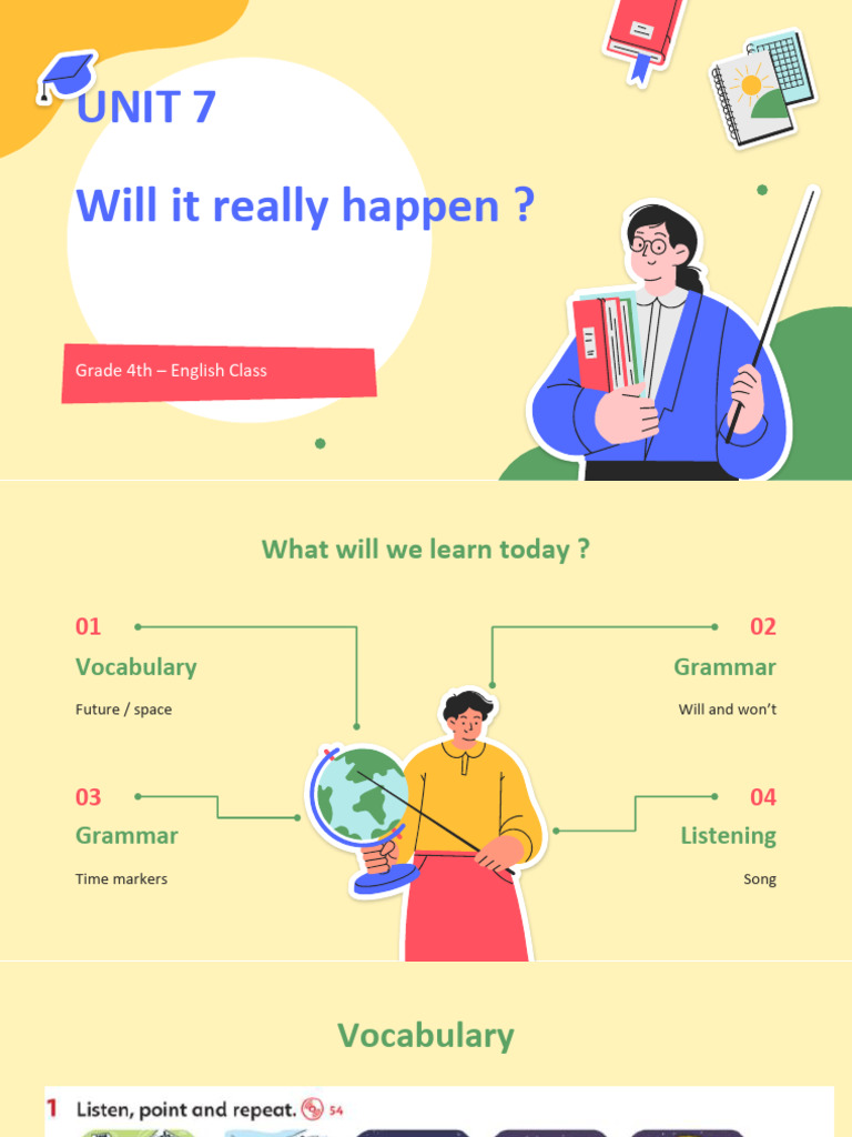 Unit 7 Vocabulary Will Wont | PDF