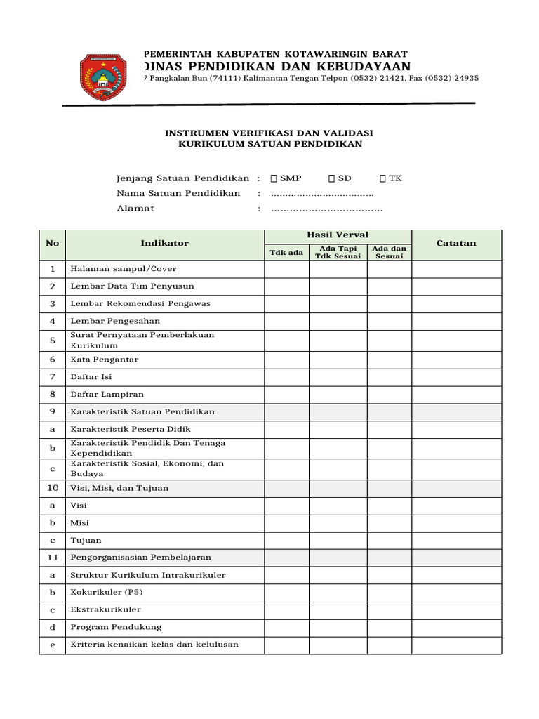 Instrumen Verval KSP | PDF