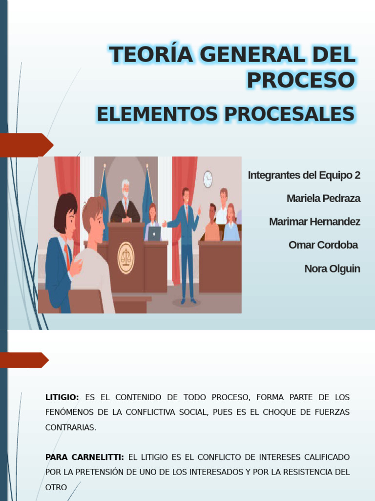 Elementos Procesales | PDF | Jurisdicción | Derecho