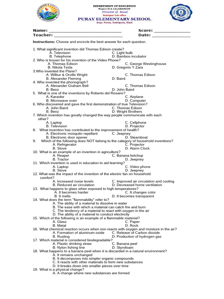 Q1-PT-SCIENCE-4-MATATAG | PDF