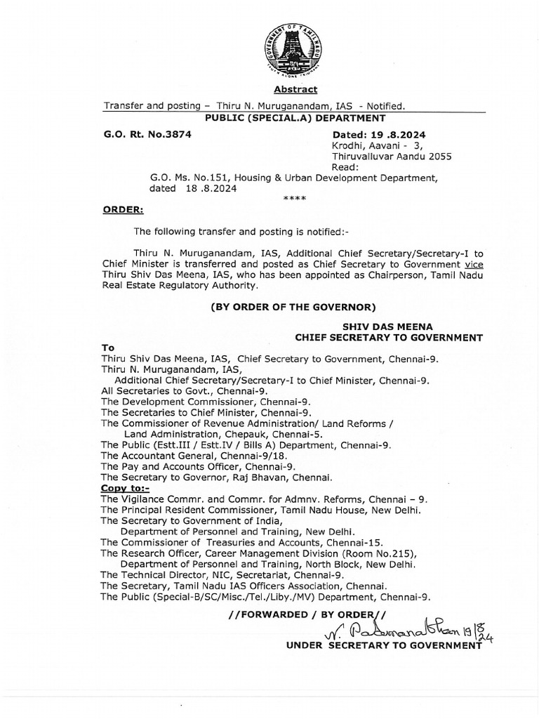 G.O.RT.NO.3874 | PDF