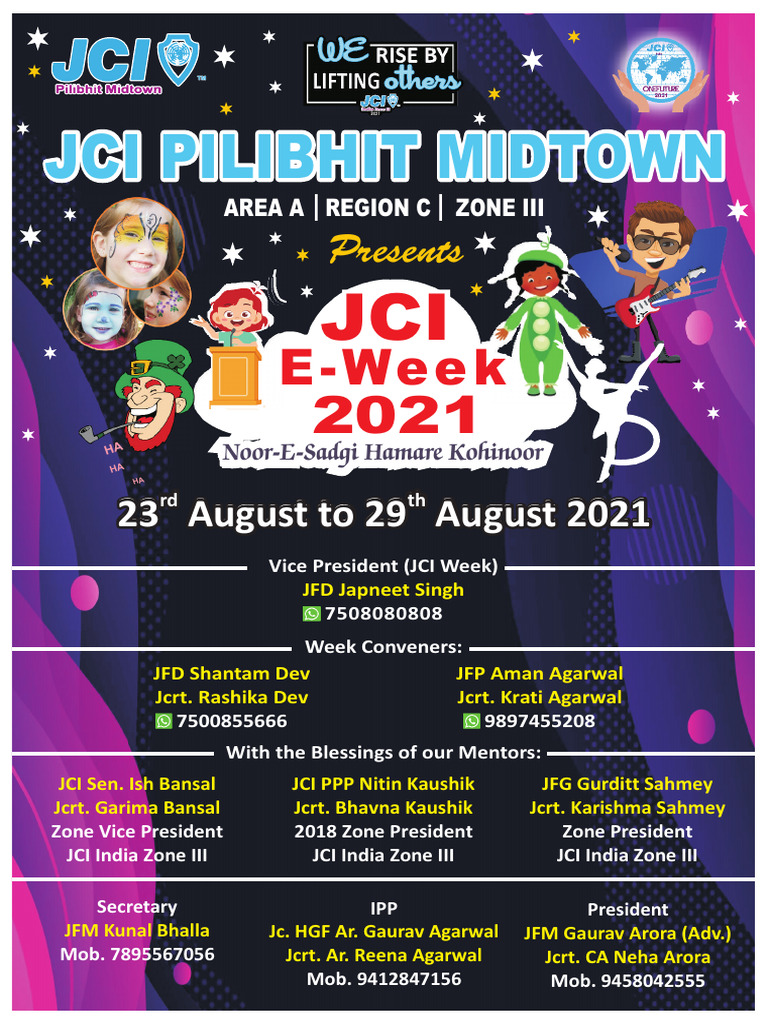 JCI Pilibhit Midtown 2021 Events | PDF