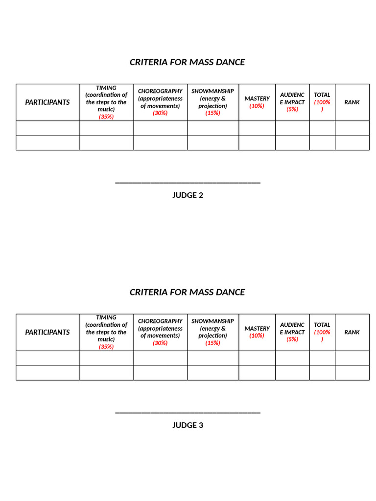 Criteria For Folk Dance | PDF