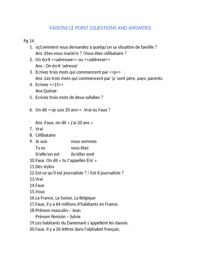 Questions and Answers | PDF