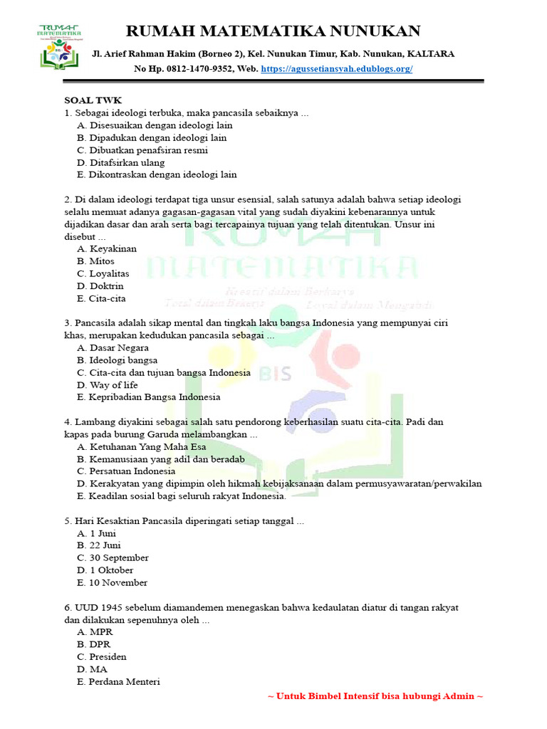 Soal Latihan 1 | PDF