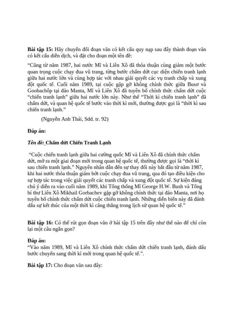 TVTH CHƯƠNG 4 - Câu 15 - 27 | PDF