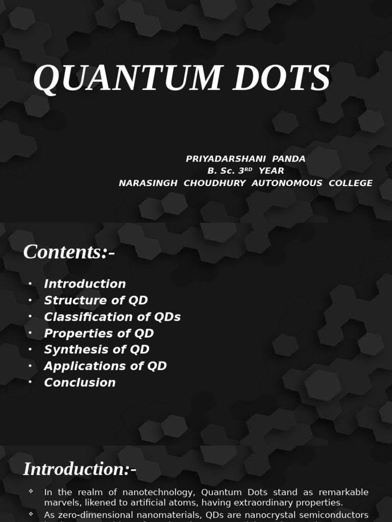 Quantum Dots | PDF