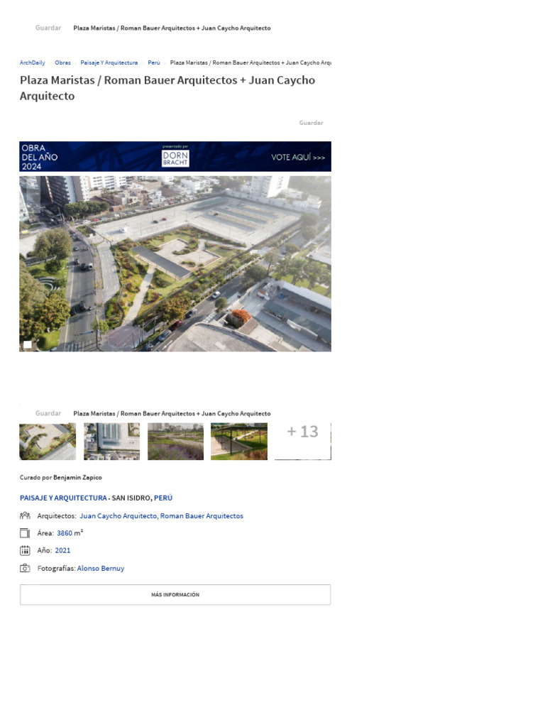 Plaza Maristas - Roman Bauer Arquitectos + Juan Caycho Arquitecto - ArchDaily México | PDF