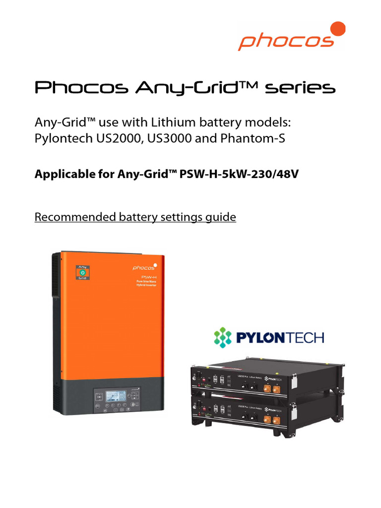 Any-Grid - PSW-H - Battery Settings | PDF | Battery Charger ...