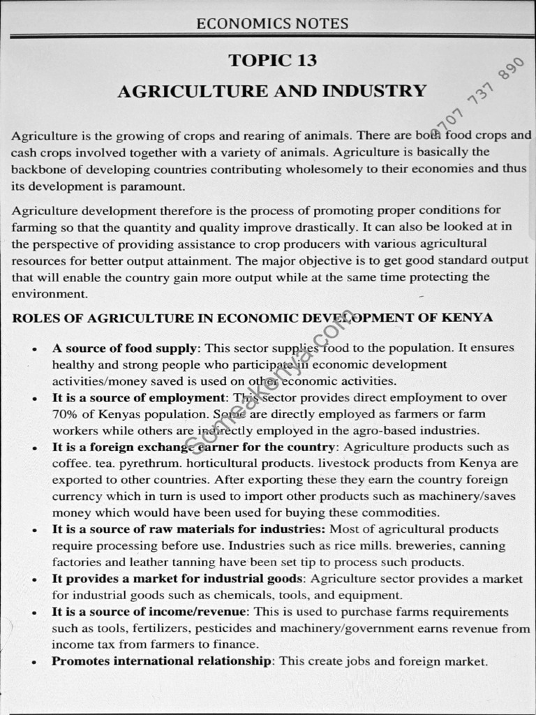 Agriculture and Industry | PDF