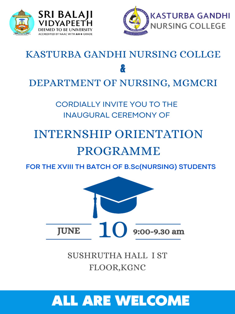 Internship Orientation Programme: All Are Welcome | PDF