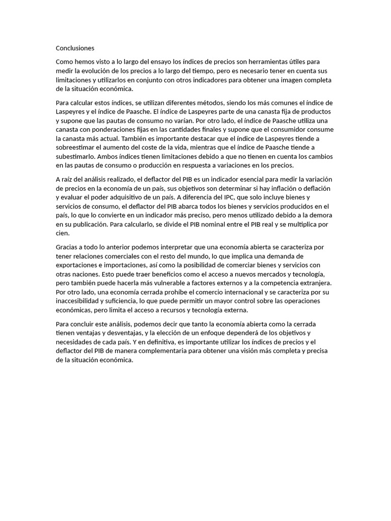 Conclusiones | PDF