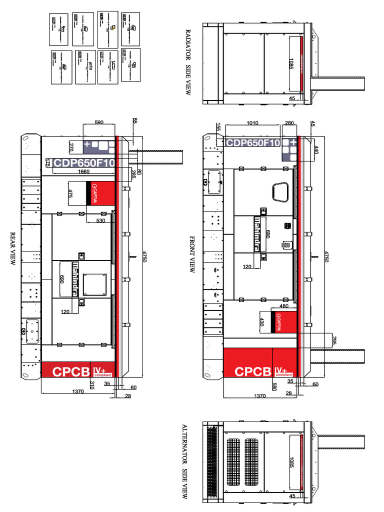 GA DRAWING FOR TYPE APPROVAL-320KVA-Model (1) | PDF