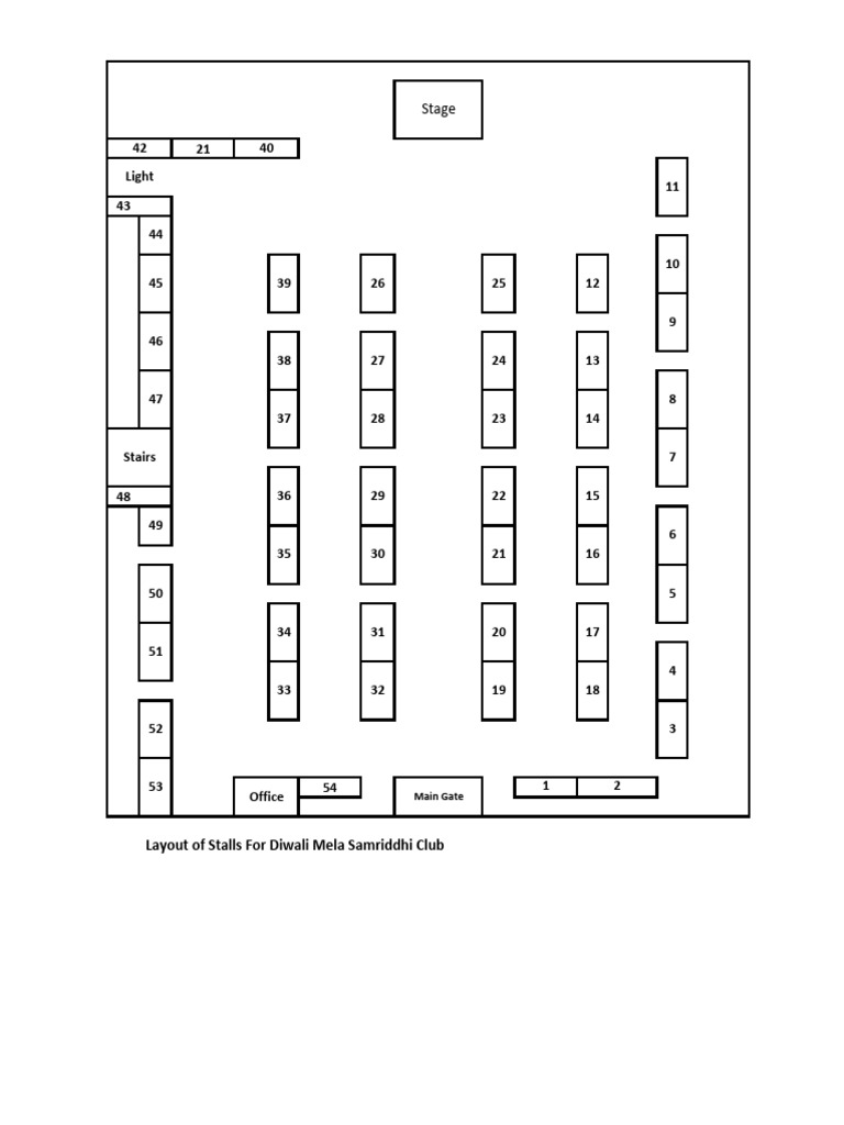 Layout Stalls Samriddhi Club | PDF