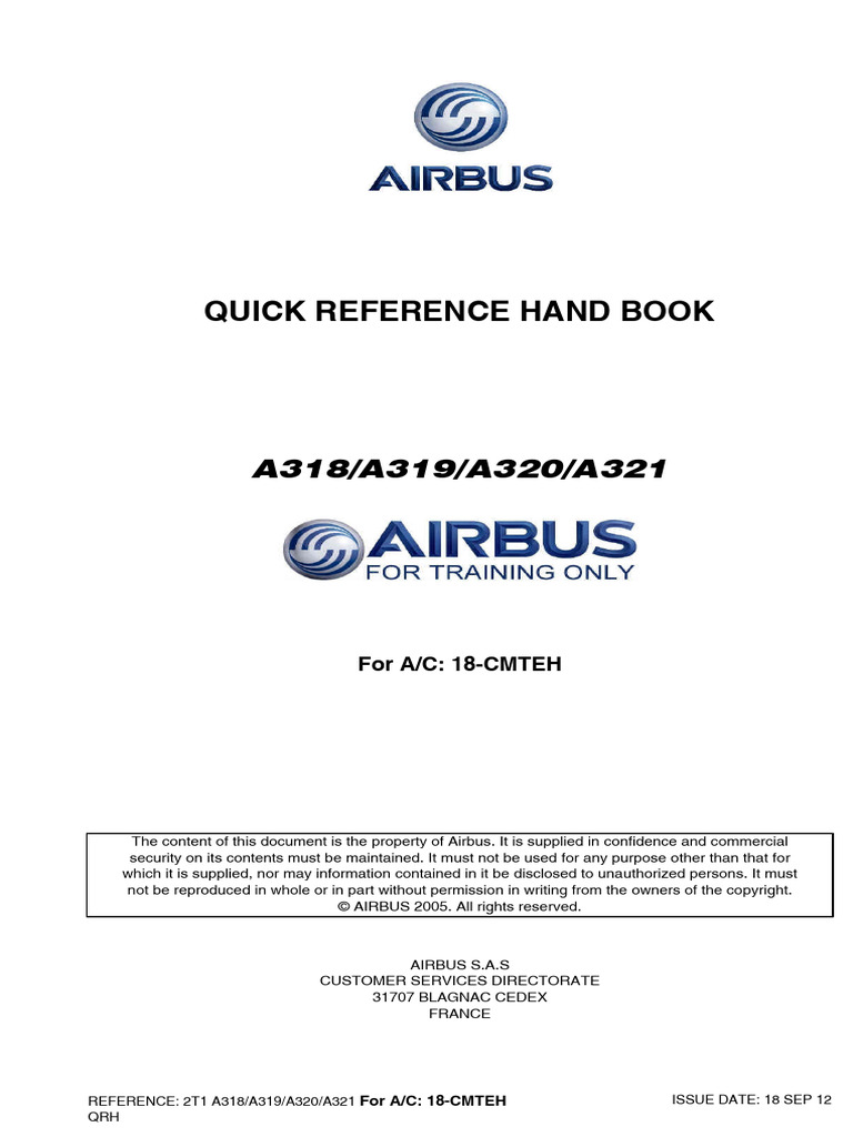 Quick Reference Hand Book Onur A318a319a320a321 Quick Reference Hand ...