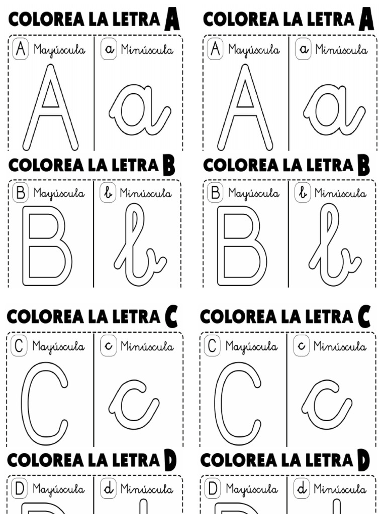 Mayusculas y Minusculas para Imprimir | PDF
