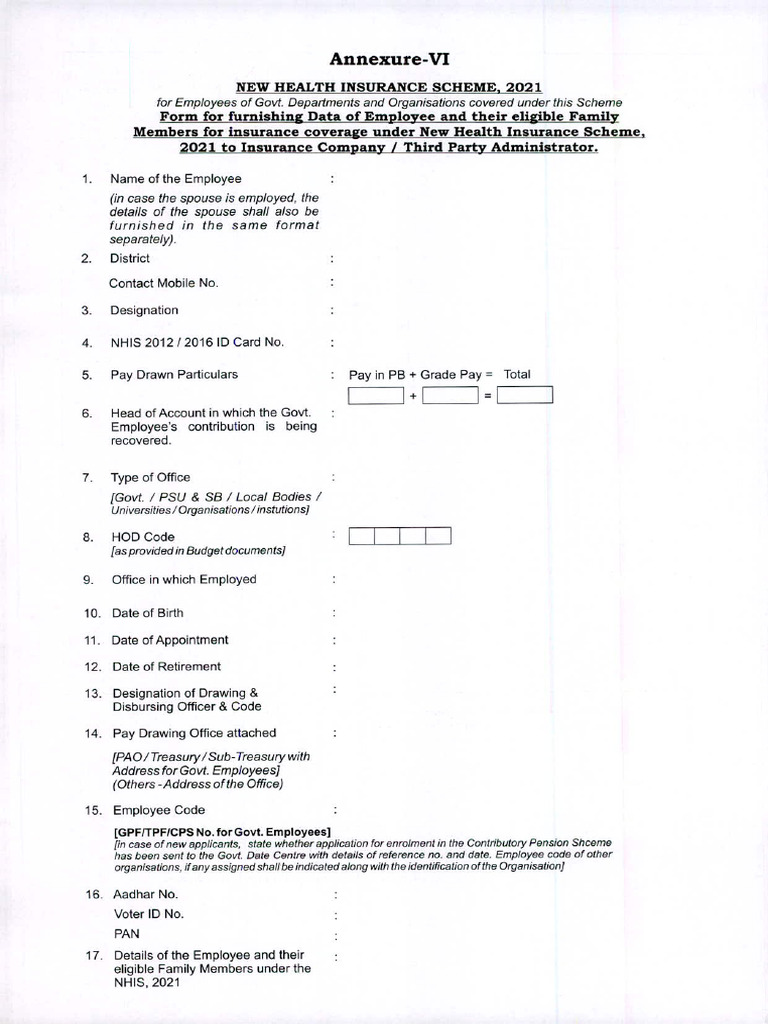 Annexure 6 Form | PDF