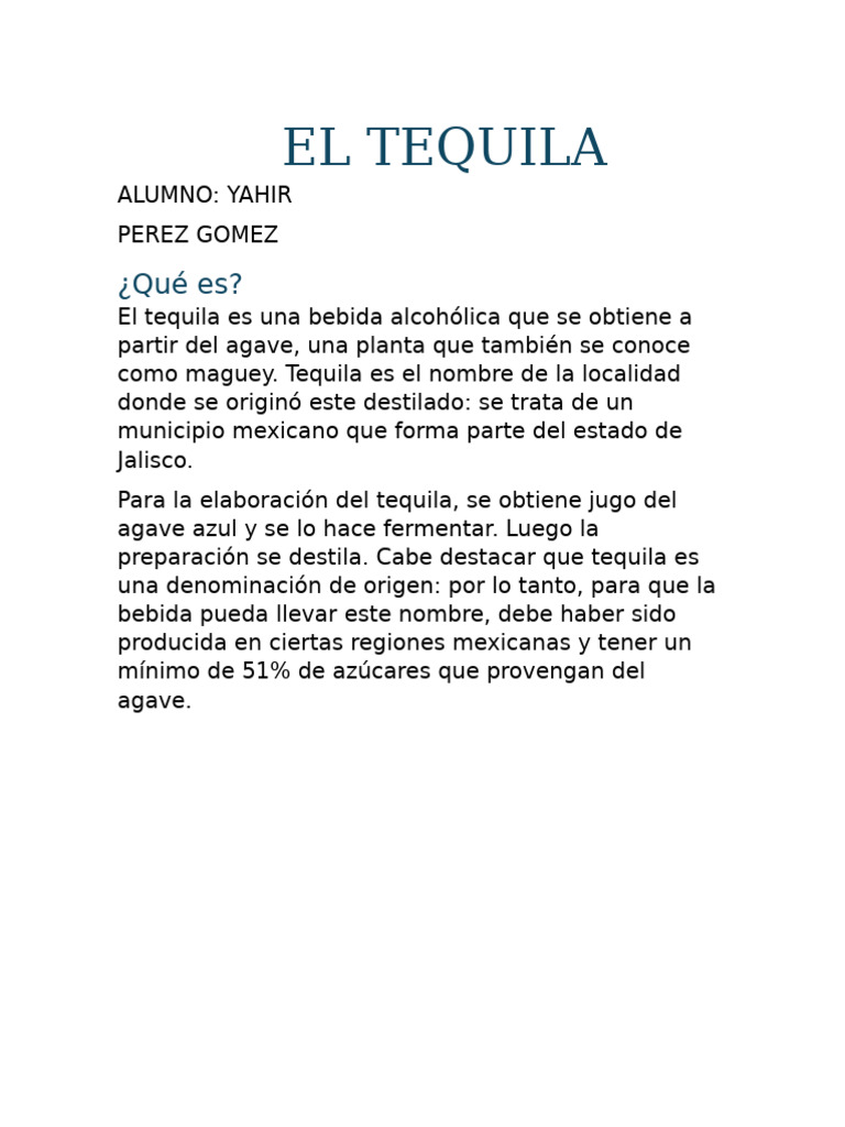 El Tequila | PDF