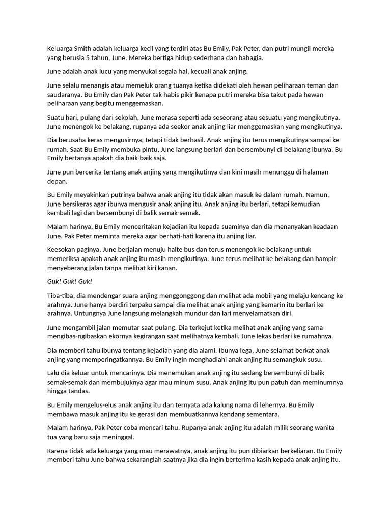 Keluarga Smith Adalah Keluarga Kecil Yang Terdiri Atas Bu Emily | PDF