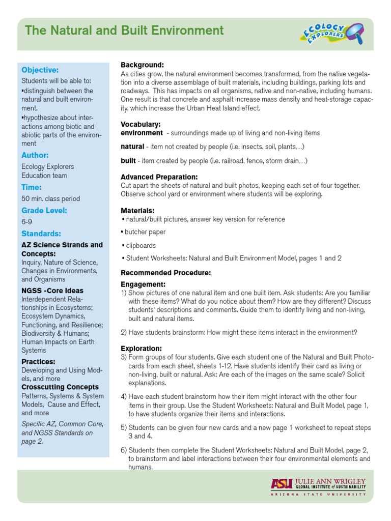 Natural Built Environment | PDF