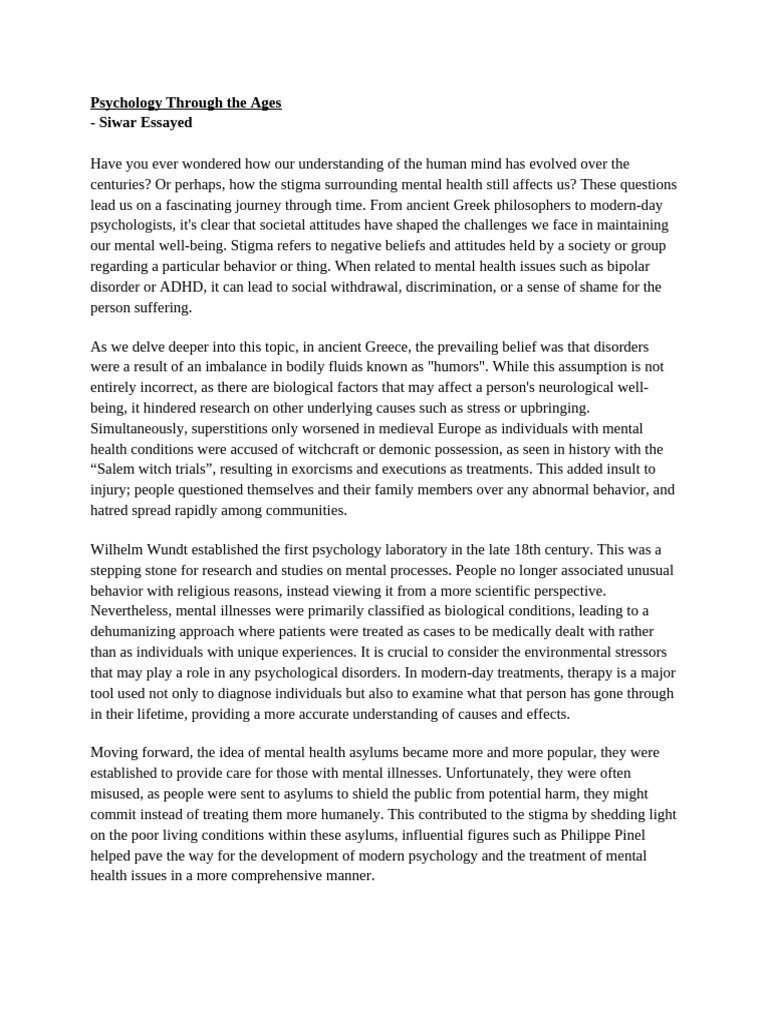 History of Psych - Siwar | PDF