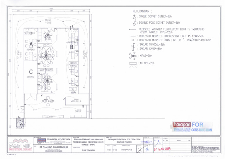 0402K2-Denah ME Site Office | PDF