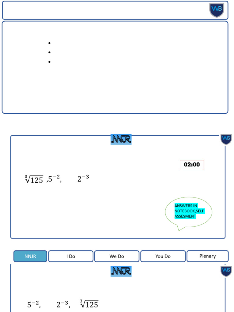Y9 Indices Standard Form 2 | PDF | Mathematics | Teaching Methods & Materials