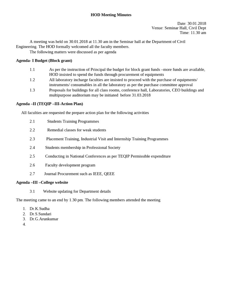 Hod Meeting | PDF
