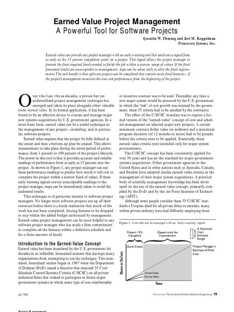 Earned Value Project Management | PDF