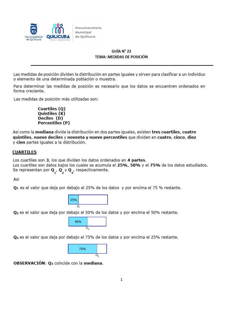 Gu-A N - 23 Medidas de Posici-N | PDF